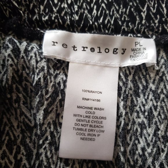 retrology | Pants & Jumpsuits | Retrology Womens P Large Black White ...